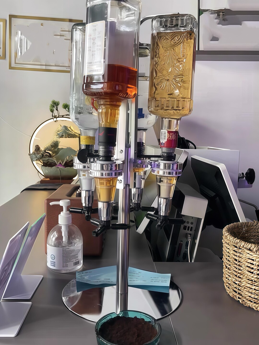 Rotating Wine Rack, Unique Bar Wine Rack, Liquor Pourer, Alcohol ...