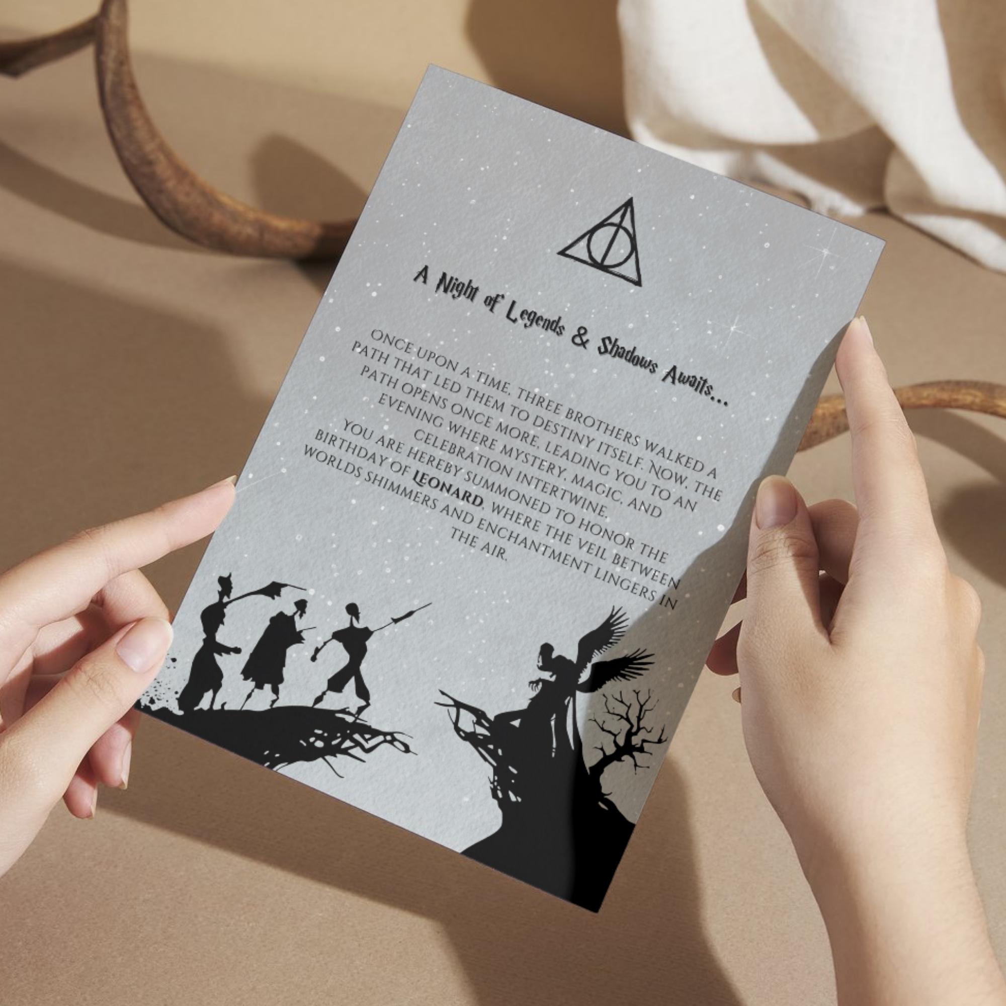 Wizard Birthday Invitation & Printable Dark Fantasy Tale | Enchanted ...