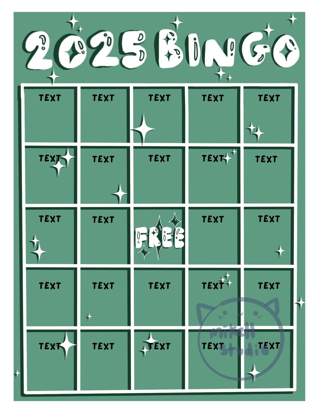 2025 Bingo Board Canva Template Aesthetic New Years Resolutions Goal ...