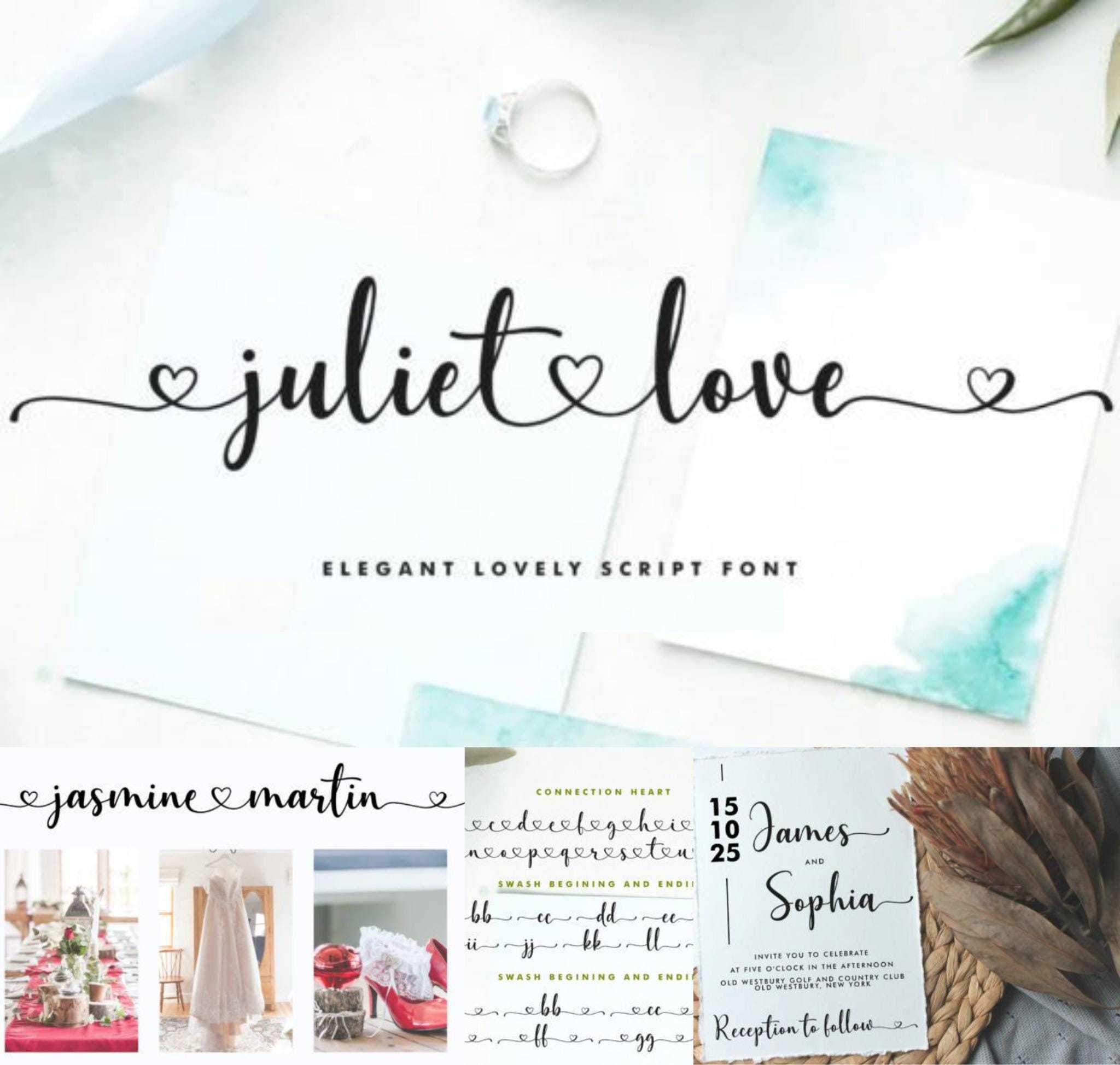 Juliet Love Font-fonts Procreate, Fonts Cricut, Commercial Use, Fonts ...