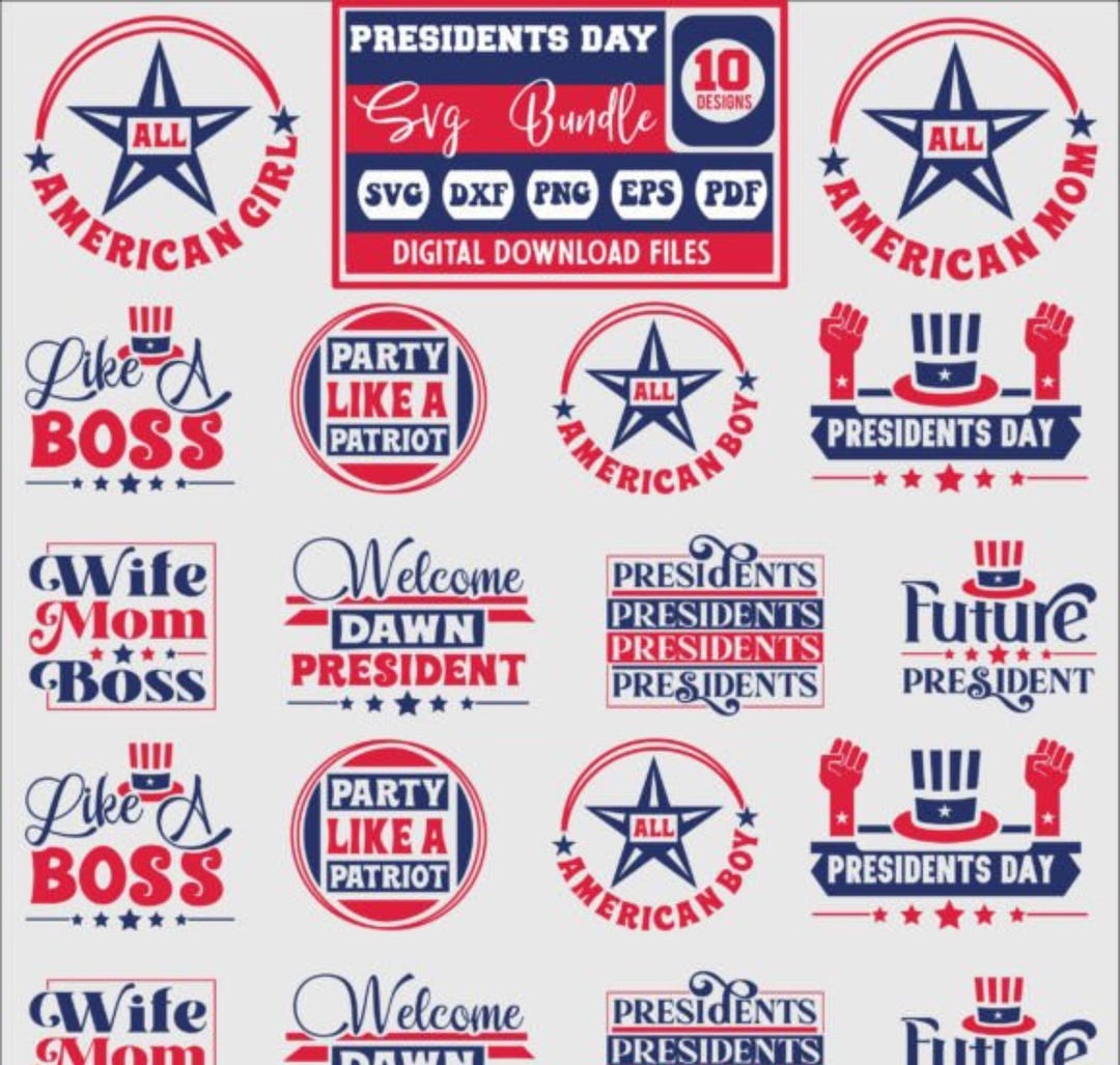 Presidents Day Svg Bundle, Presidents Day Png, Washington's Birthday ...