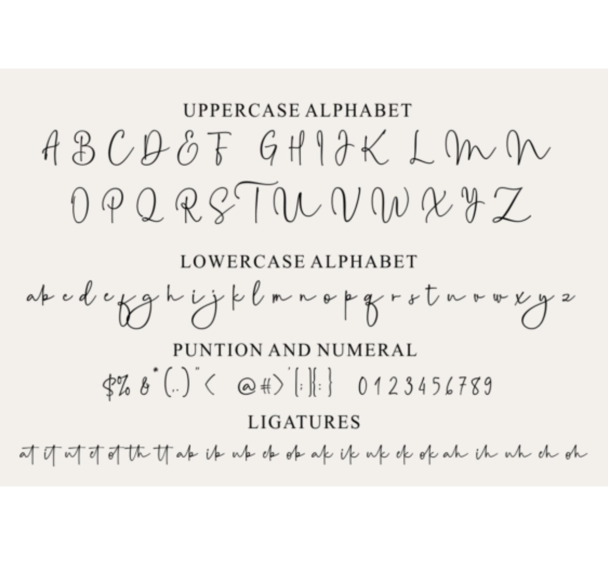 Gratitude Font, Cursive Font Bundle, Script Fonts, Canva Font ...