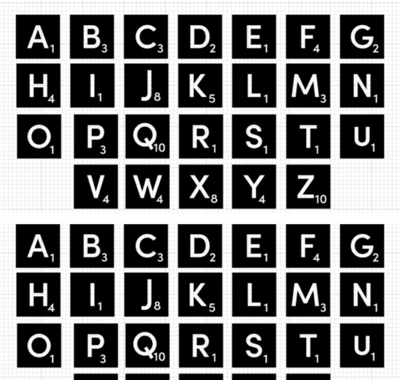 SCRABBLE SVG Dxf Files Scrabble Tiles Lightburn Cricut Scrabble Tiles ...