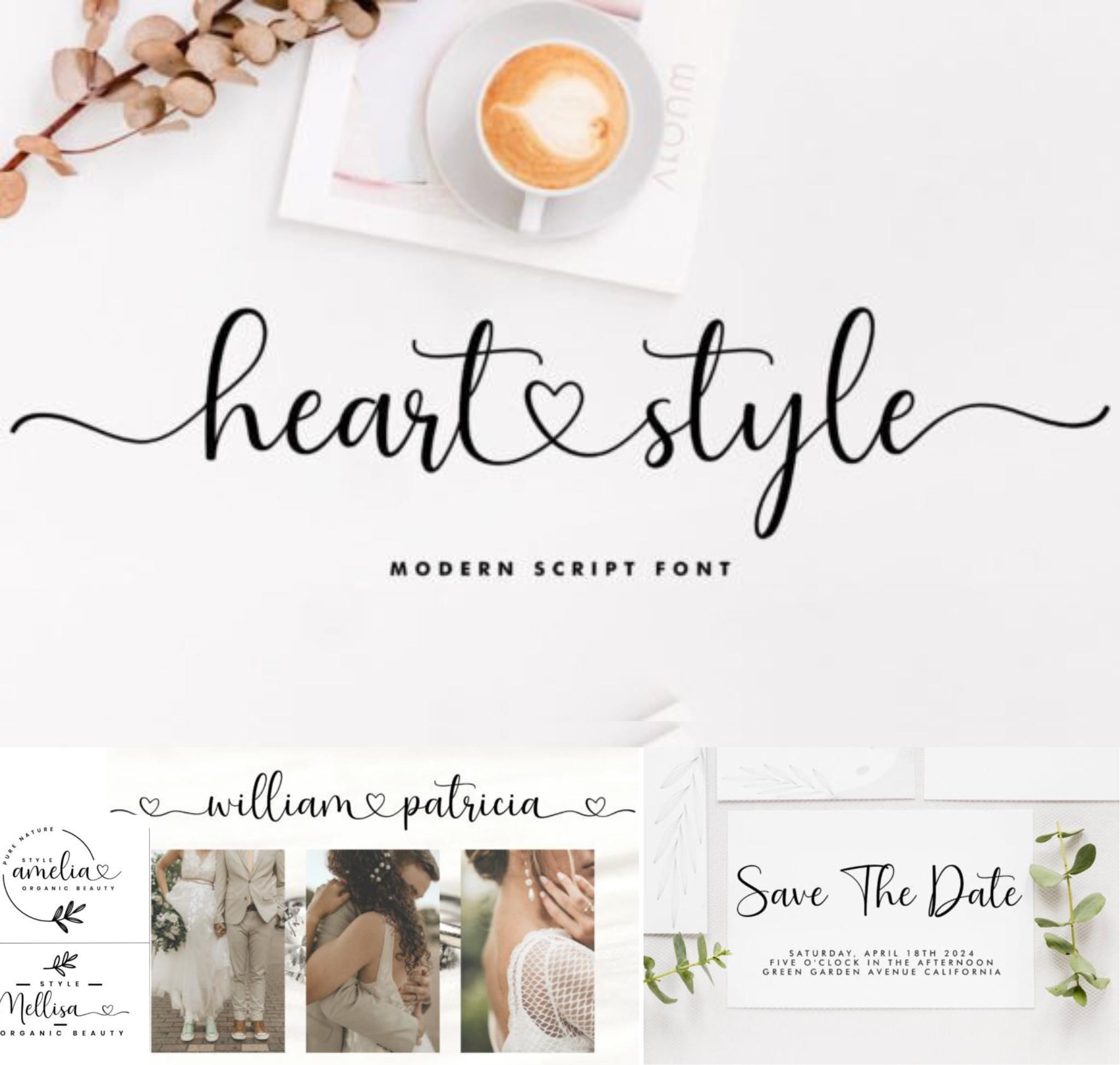 Madelyn Heart Font, Cursive Font | SVG, DXF, OTF, Ttf | Fonts Procreate ...