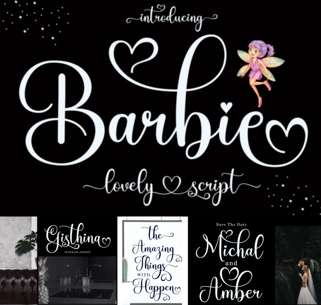 Barbie Font, Fancy Font, Brush Font, Calligraphy Font,modern Font ...