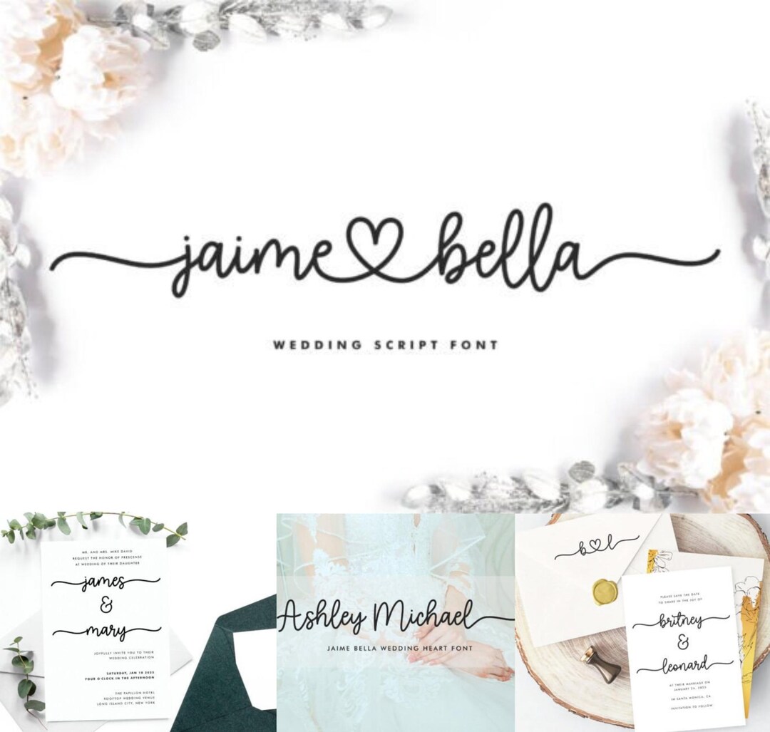 Jaime Bella Font-hello Honey - Handwritten Font, Wedding Font, Cricut ...