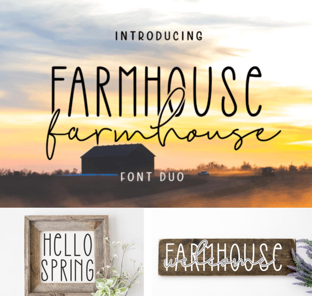 Farmhouse Font | Bouncy Font, Font With Tail, Craft Fonts, Bridesmaids ...