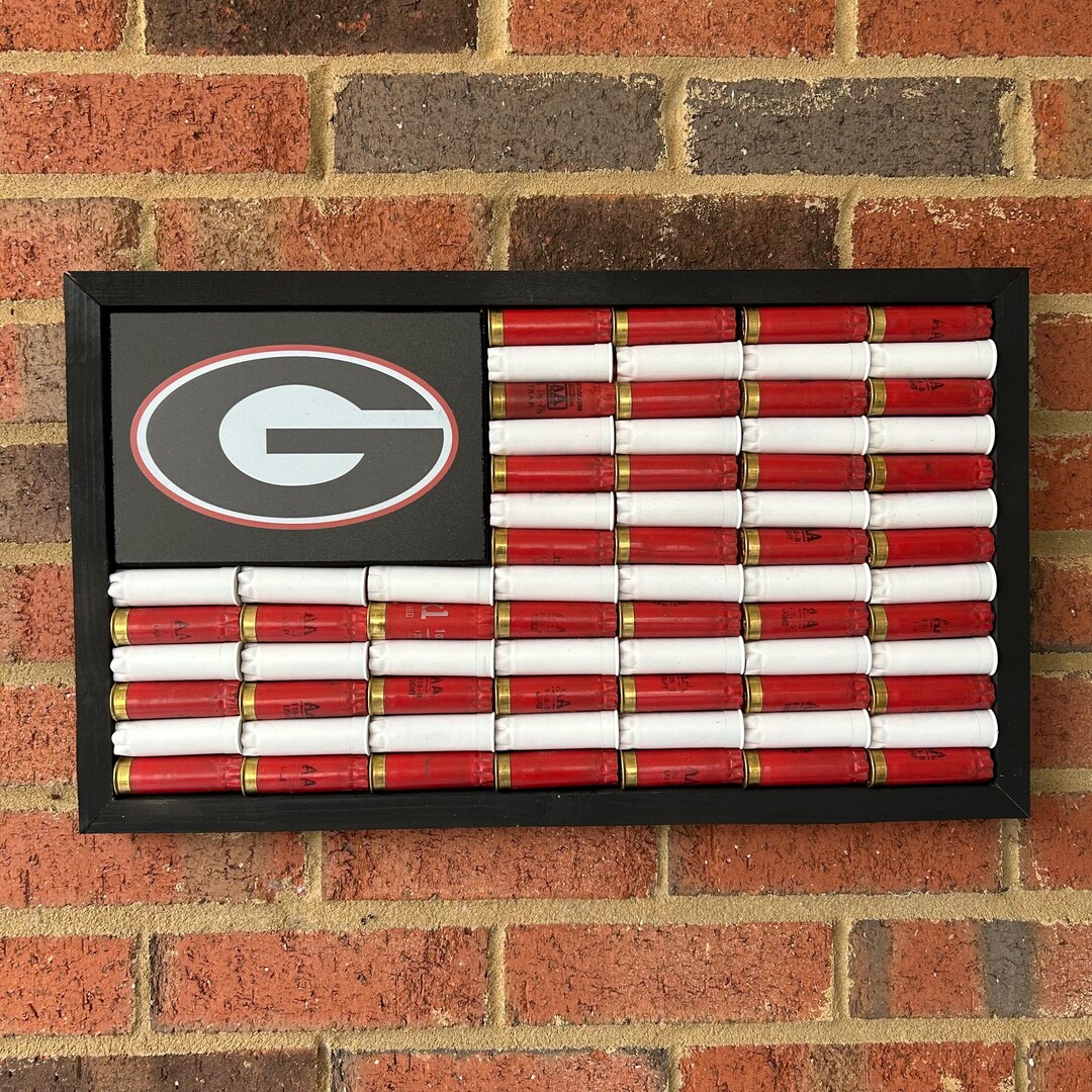UGA Shotgun Shell Flag - Etsy