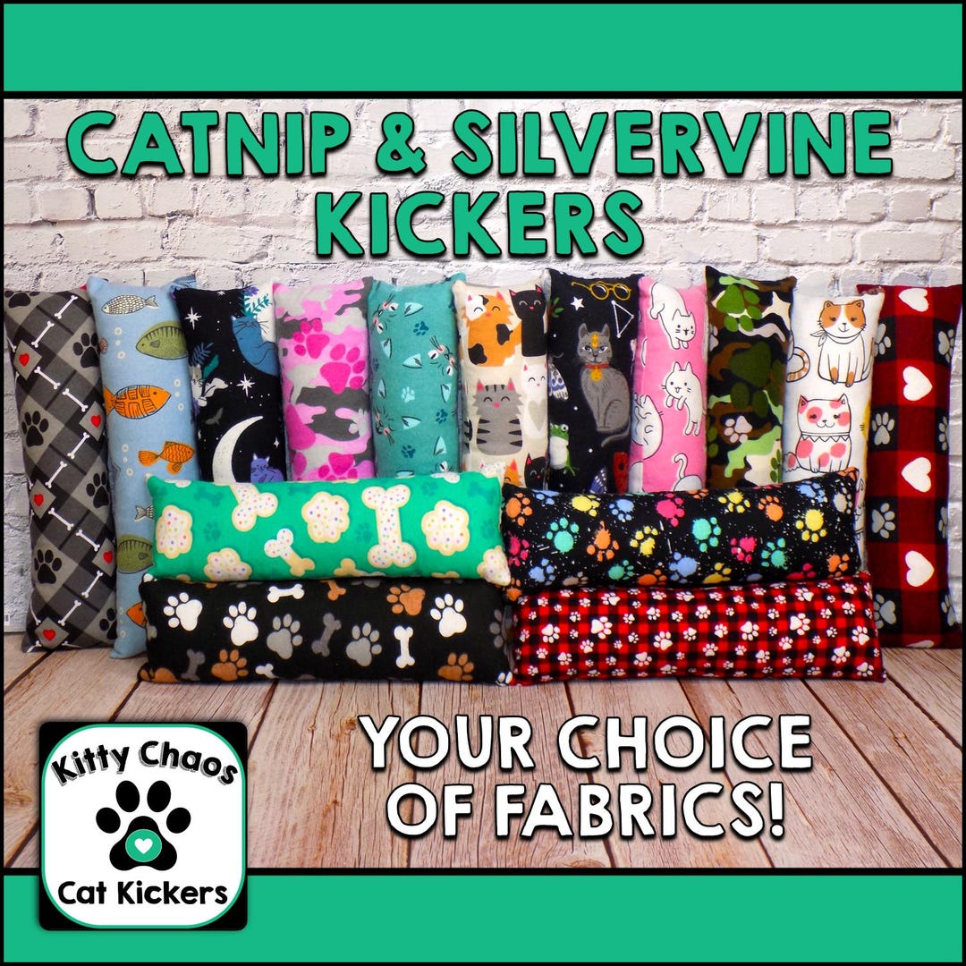 Cat Kicker Catnip & Silvervine Cat Toy Handmade - Etsy