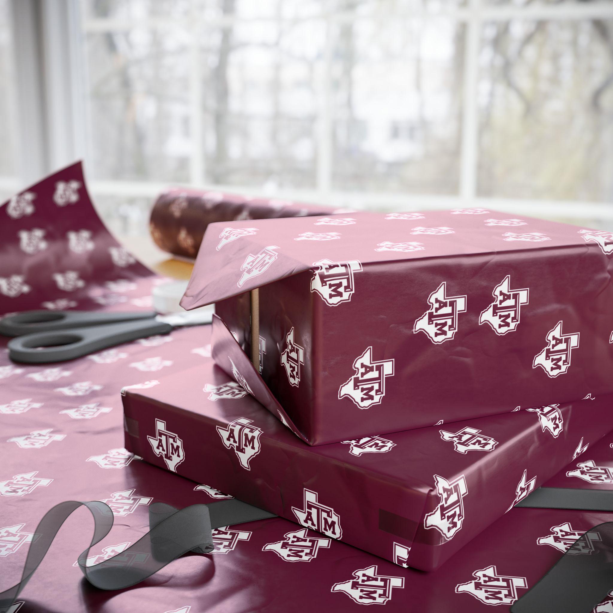 Texas A&M Themed Wrapping Paper With Official Logo - Etsy