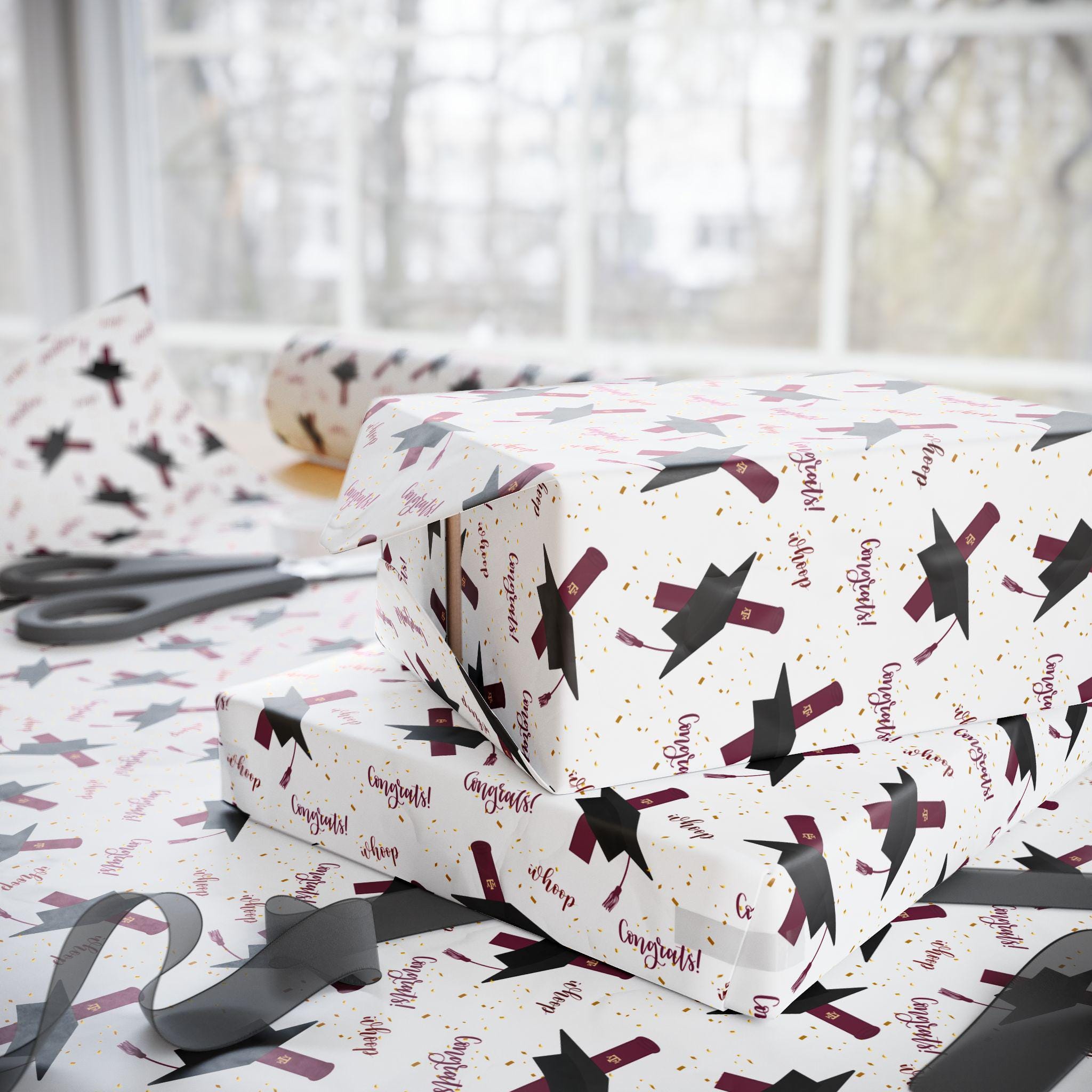 Texas A&M University Graduation Wrapping Paper (small Graphics) - Etsy