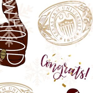 Texas A&M University Aggie Ring Day Wrapping Paper (large Graphics) - Etsy