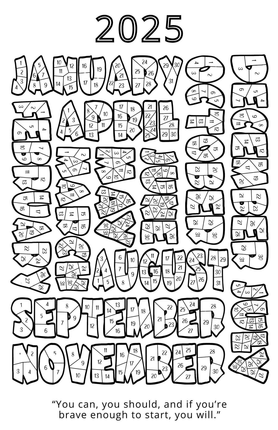 Printable 2025 Goal Tracker Coloring Sheet - Etsy