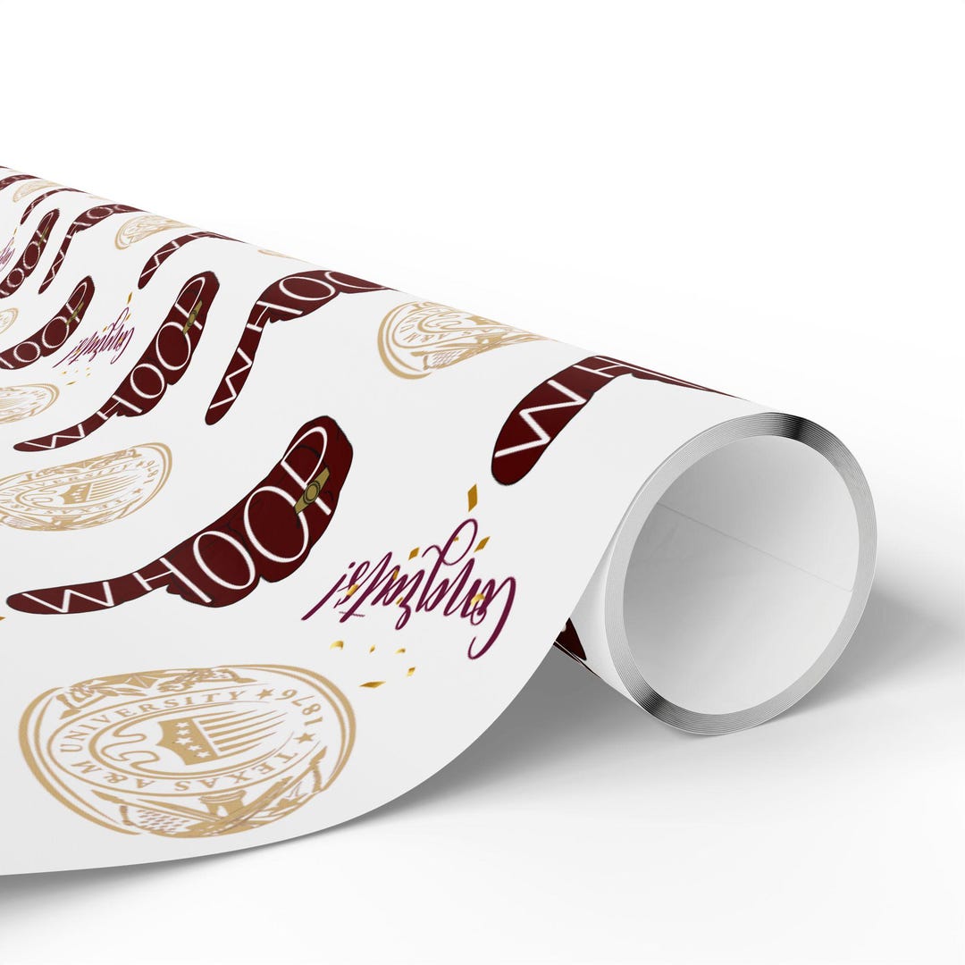 Texas A&M University Aggie Ring Day Wrapping Paper (large Graphics) - Etsy