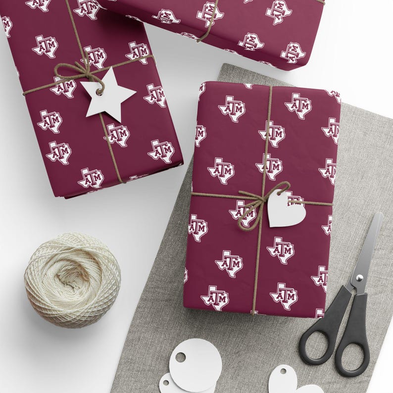Texas A&M Themed Wrapping Paper With Official Logo - Etsy