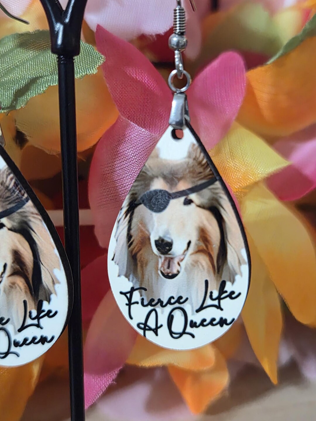 Miss Rev Queen of Aggieland Fierce Loyal, TAMU Mascot Dangle Earrings ...