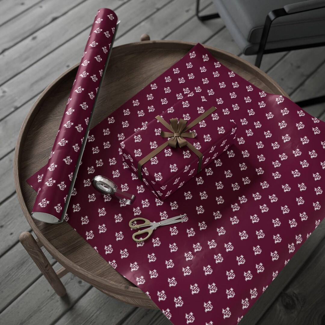 Texas A&M Themed Wrapping Paper With Official Logo - Etsy