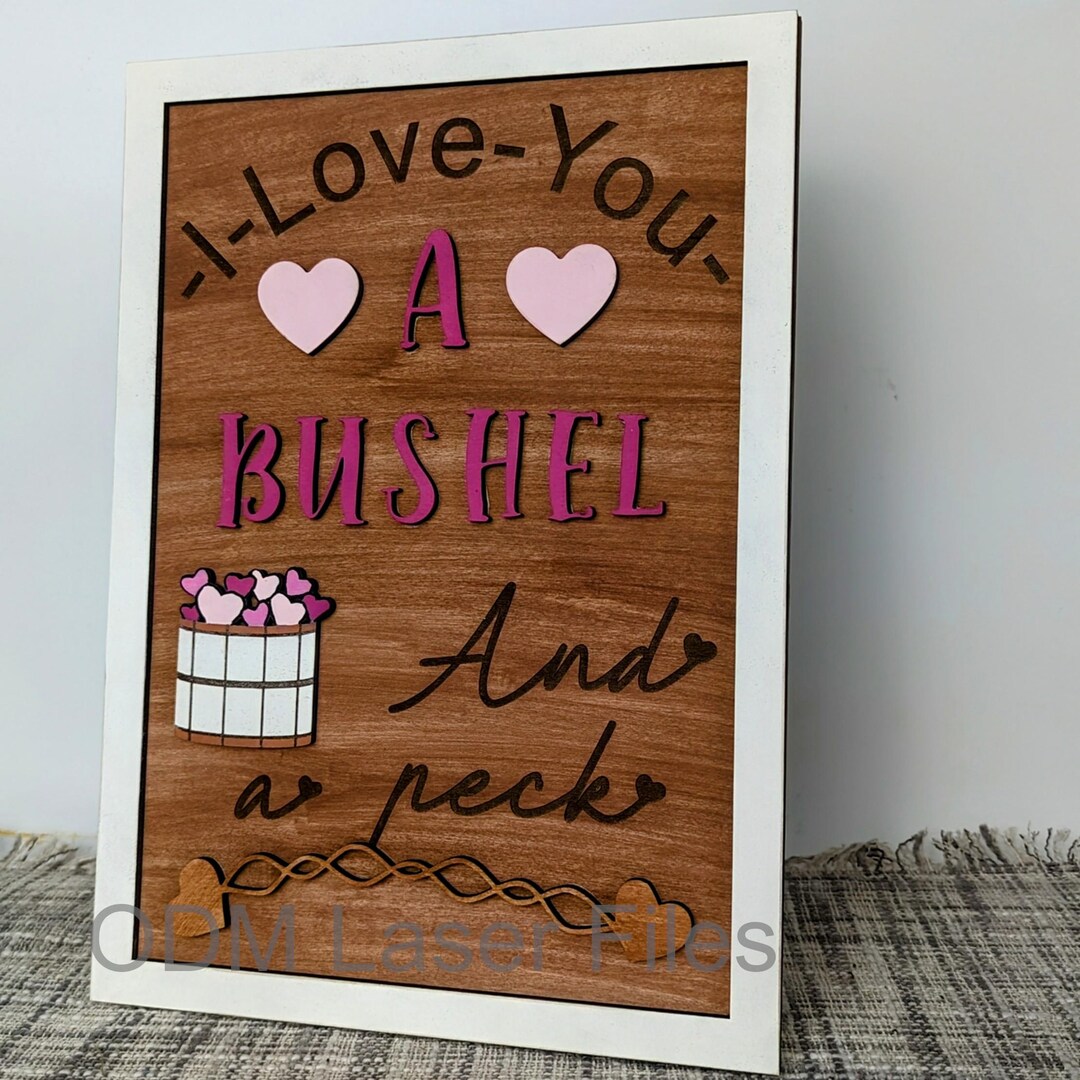 I Love You A Bushel and a Peck Laser Cut File | SVG | Valentine's Day ...