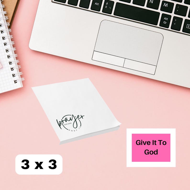 Prayer and Cares Sticky Notes | Faith Gift for Her, Bible Study Notepad ...