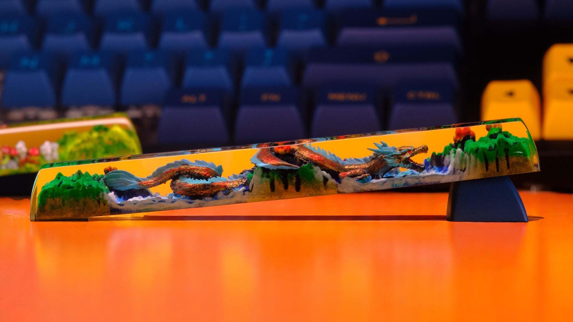 Dragon Artisan Keycap 6.25U, Handmade Resin Spacebar, Custom Gaming ...