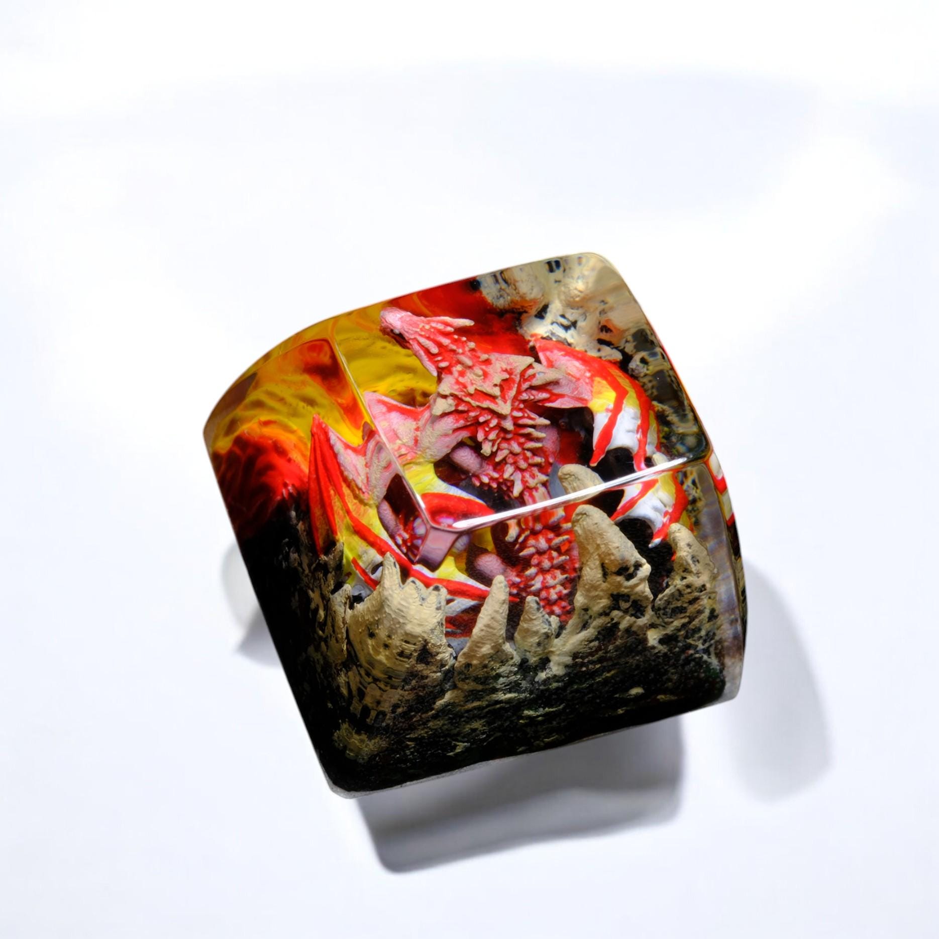 Custom Keycap, Mechanical Keyboard, Red Dragon Keycap, SA Keycap ...
