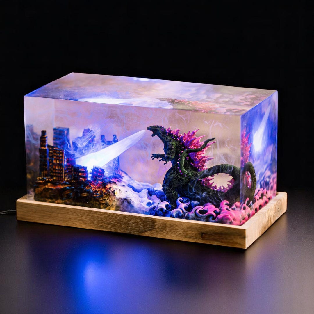Monster Monster Night Light Ocean Version, Atomic Breath Resin Lamp ...