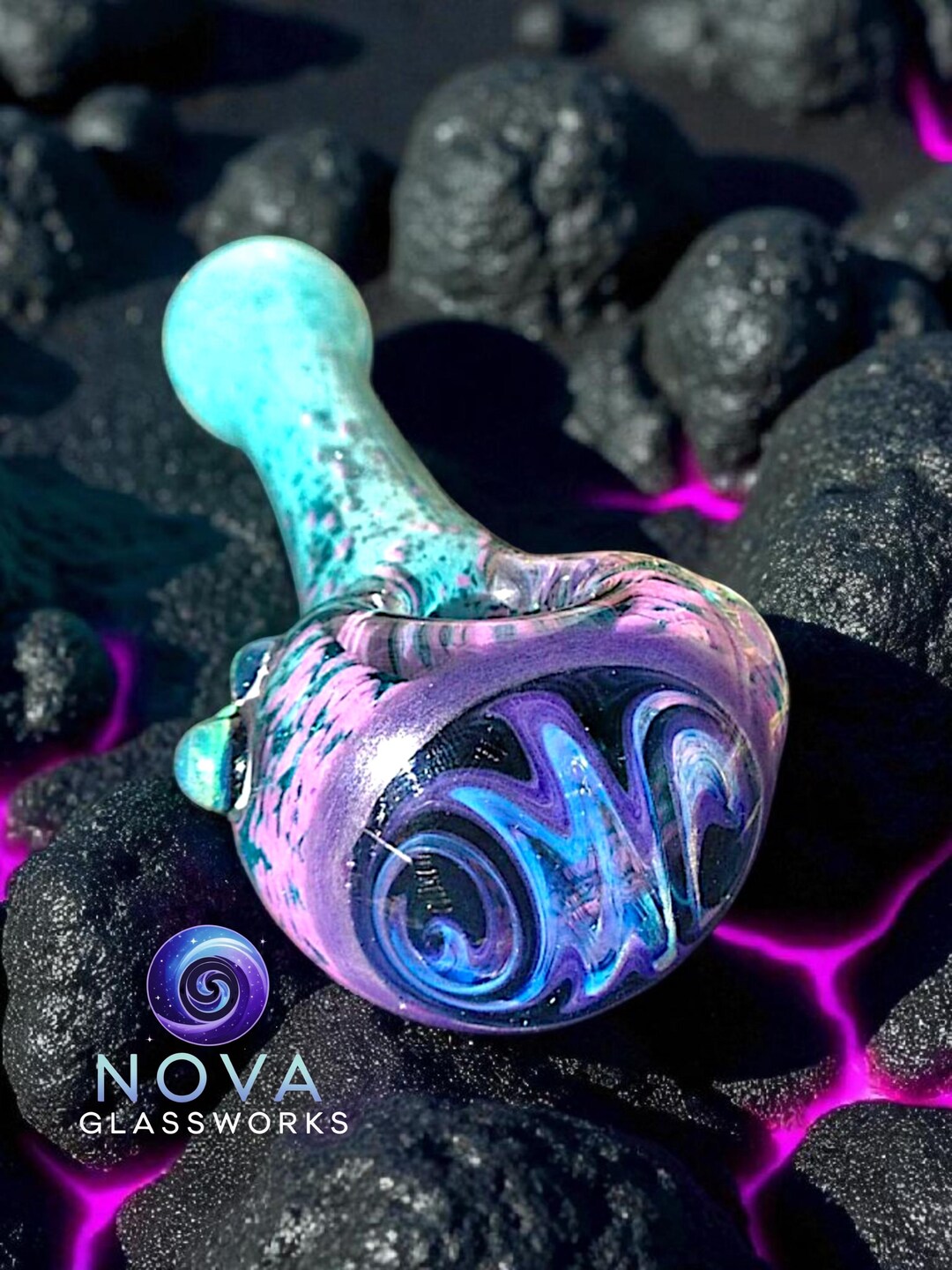 Custom Handblown Glass Pipe Wig Wag Front Glass Spoon Piece. - Etsy