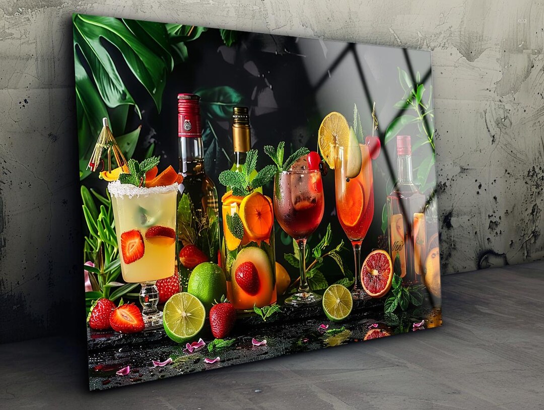 Kitchen Wall Art, Modern Glass Decor - High Quality Tempered Glass ...