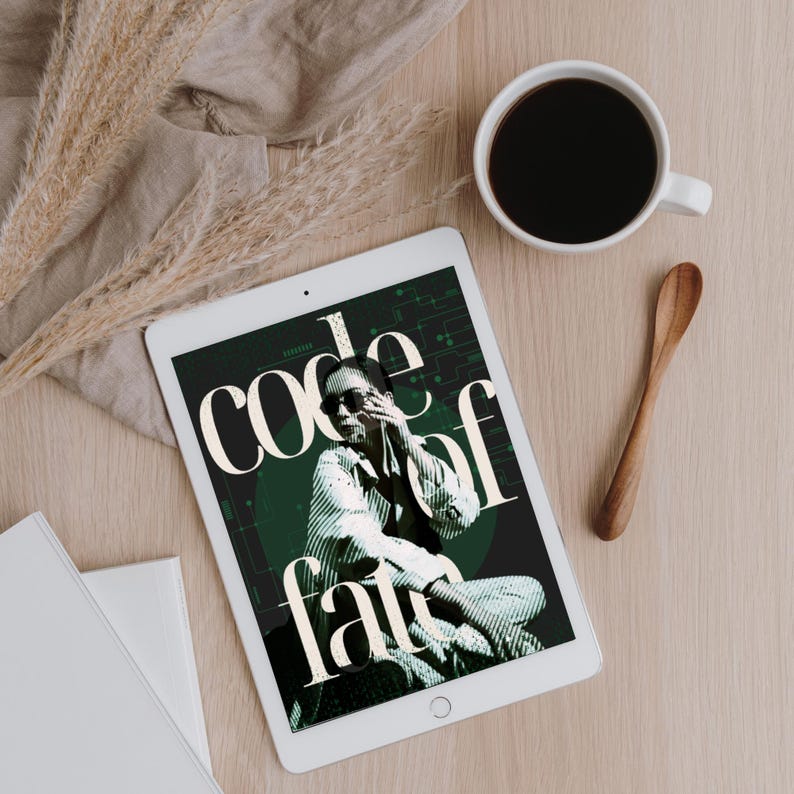 Code of Fate ~ Cyberpunk Portrait Art Print ~ Circuit Pattern ...