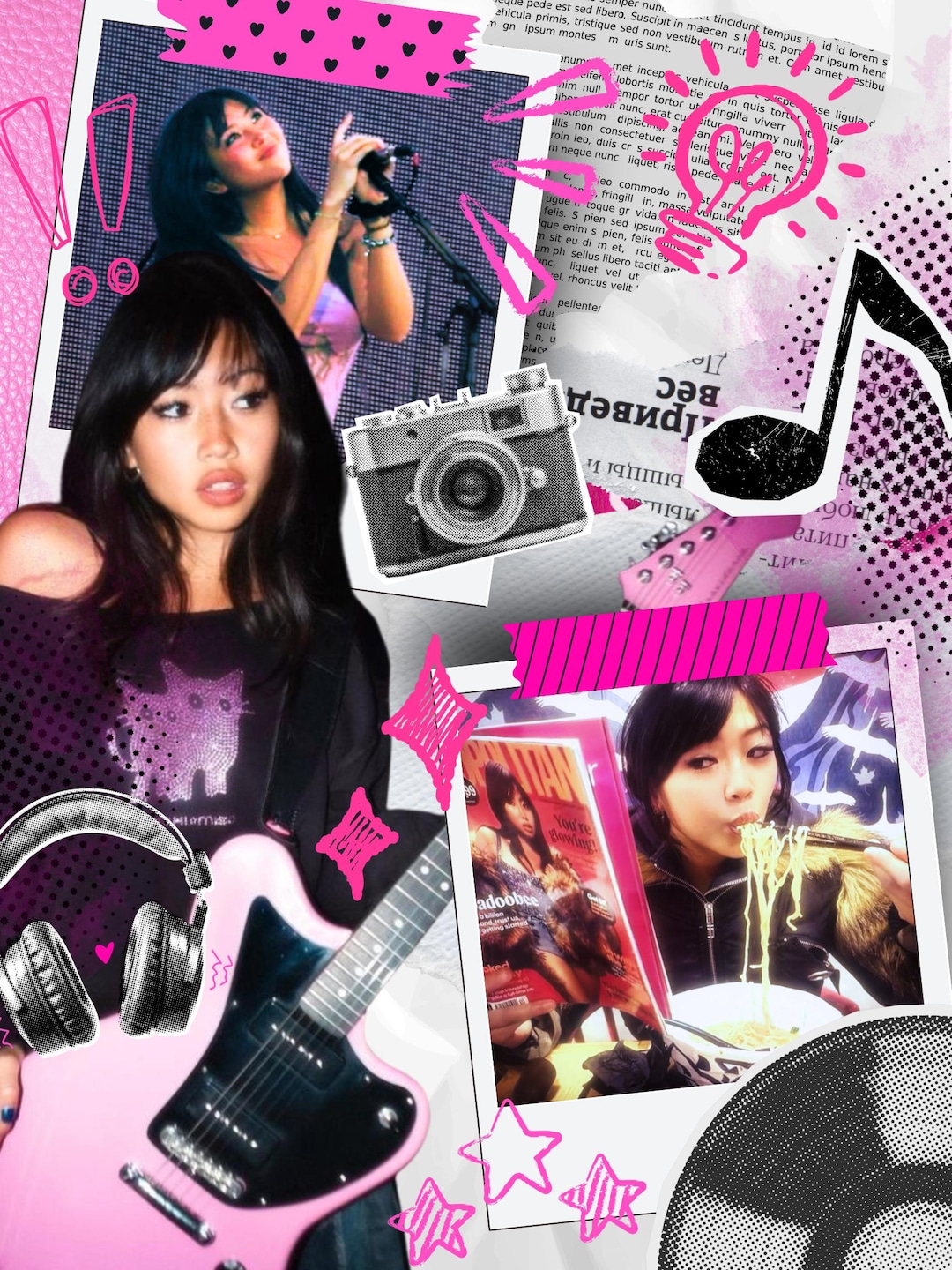Beabadoobee Poster (digital Download) Pink Scrapbook Coquette Newspaper ...