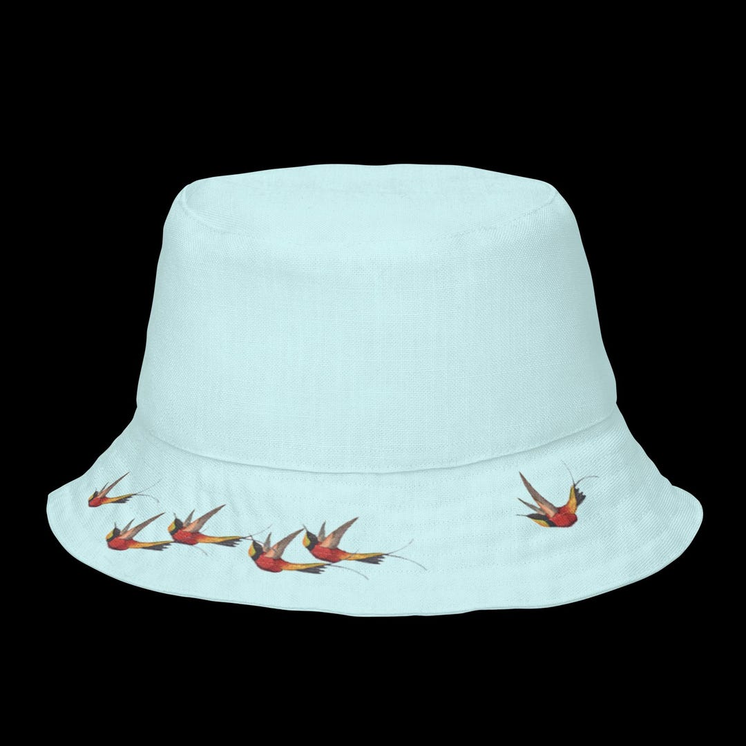 Birds in Flight is a Reversible Bucket Hat Featuring a Natural Design ...