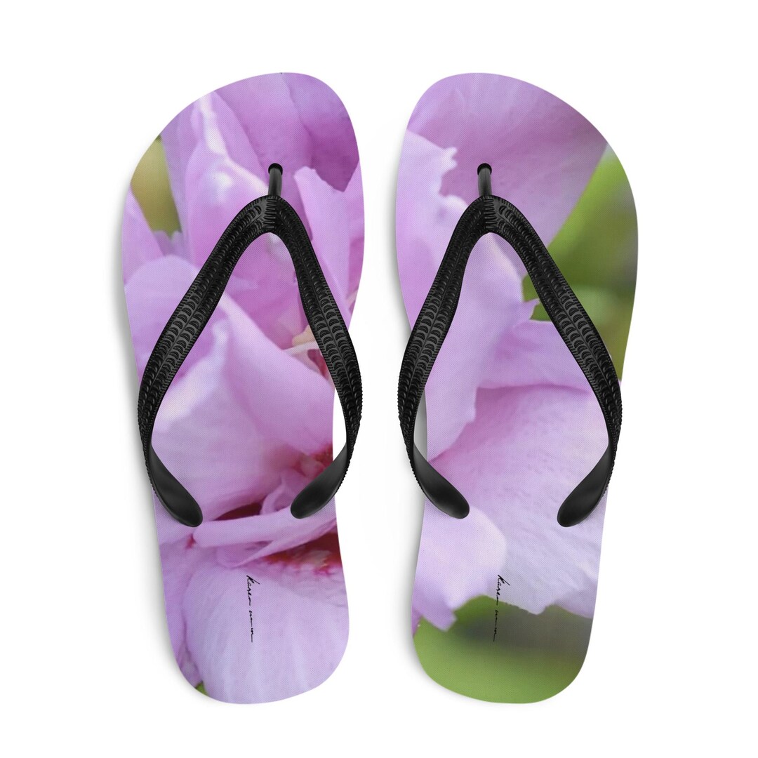 Flip-flops With Unique Hibiscus Flower Design. - Etsy