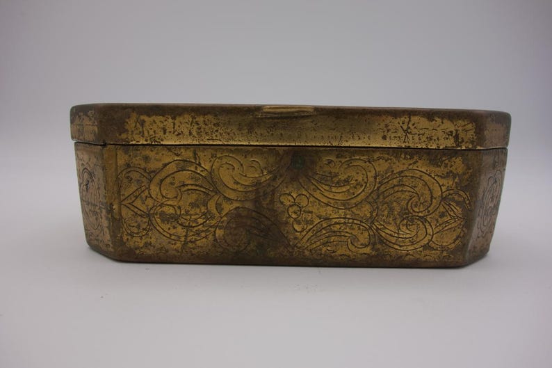 Antique Gilded Dutch Tobacco Box 18th Century - Etsy