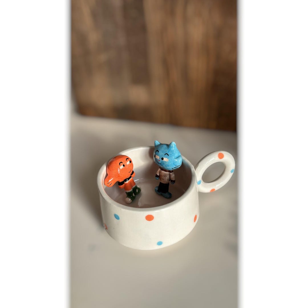 Handmade Gumball & Darwin Mug Unique Cartoon-inspired Cup - Etsy