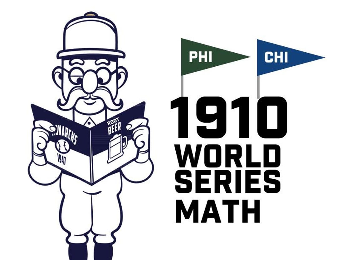 Baseball World Series Math Worksheet - 1910 Philadelphia Athletics Vs ...