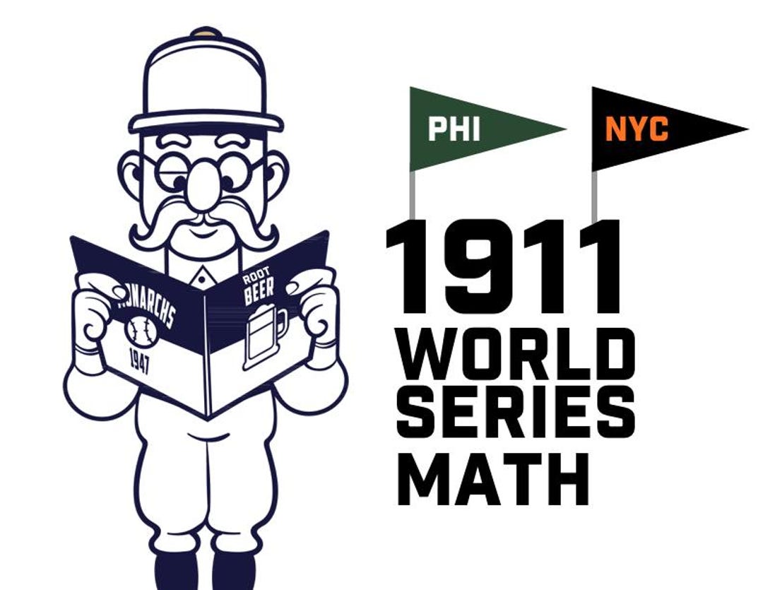Baseball World Series Math Worksheet - 1911 Philadelphia Athletics Vs ...