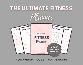 Fitness Planner, Weight Loss Tracker, BUNDLE, Workout Planner Fitness ...