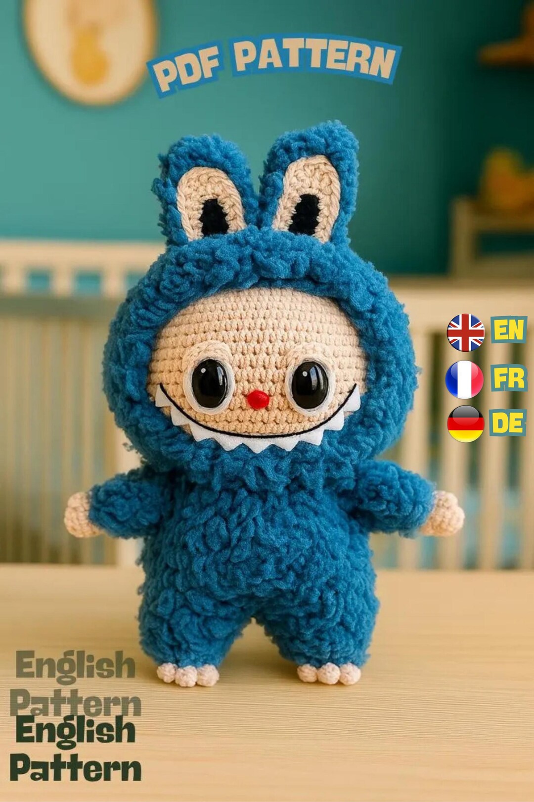 Labubu Crochet Pattern, Amigurumi Labubu Crochet and Wildanimalses ...