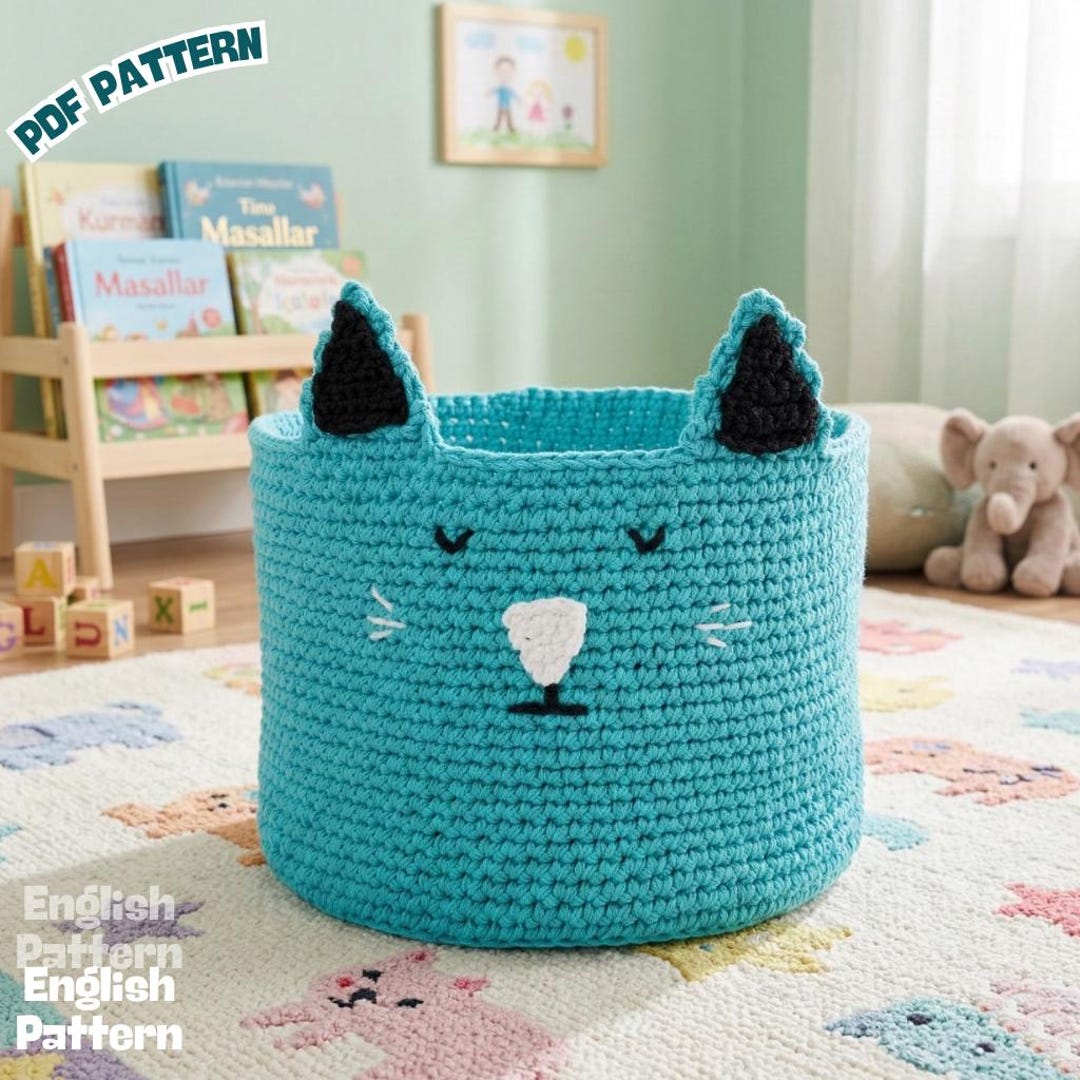 Crochet Cat Basket Pattern, Crochet Nest Pattern, Crochet Bed, Crochet ...