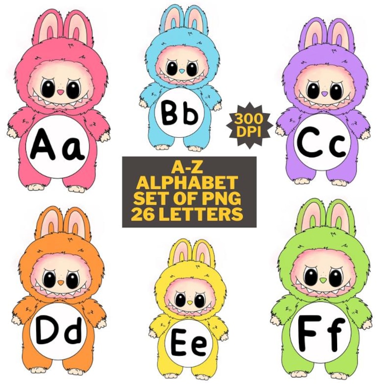 Labubu Alphabet Letters - Etsy