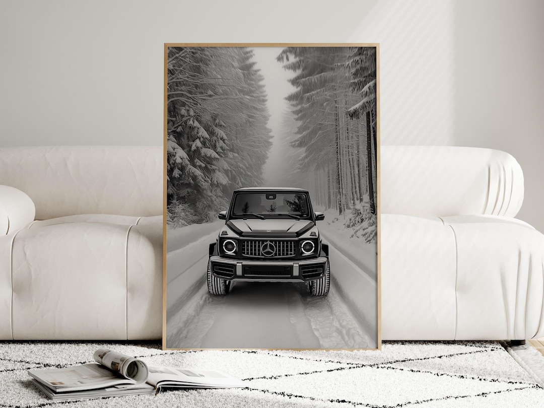 Mercedes G63 AMG Poster | Snowy Forest Car Print - Etsy