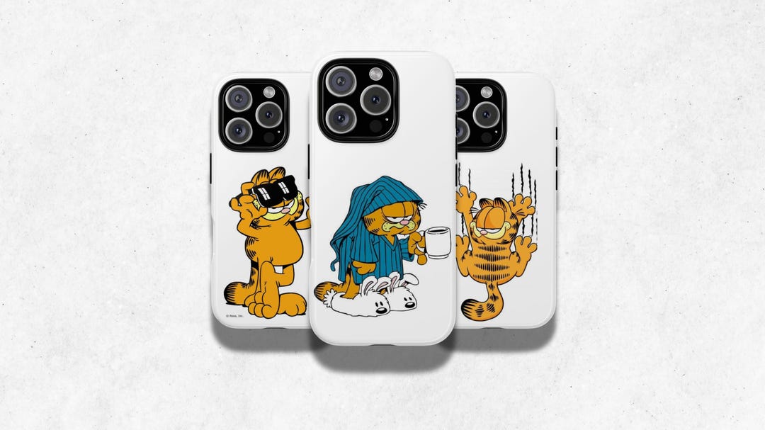 Garfield Phone Case Trendy Cute Aesthetic iPhone 16 Pro Max, 15 14 13 ...