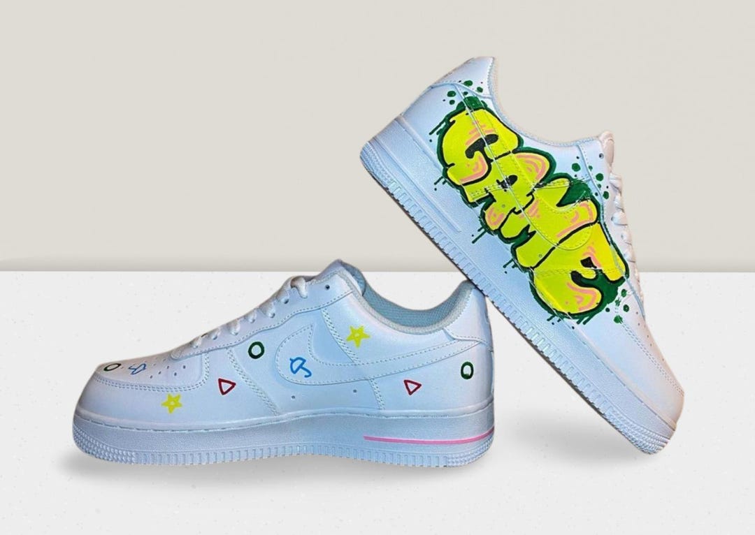Nike Air Force 1 Graffiti Squidgame Custom - Etsy