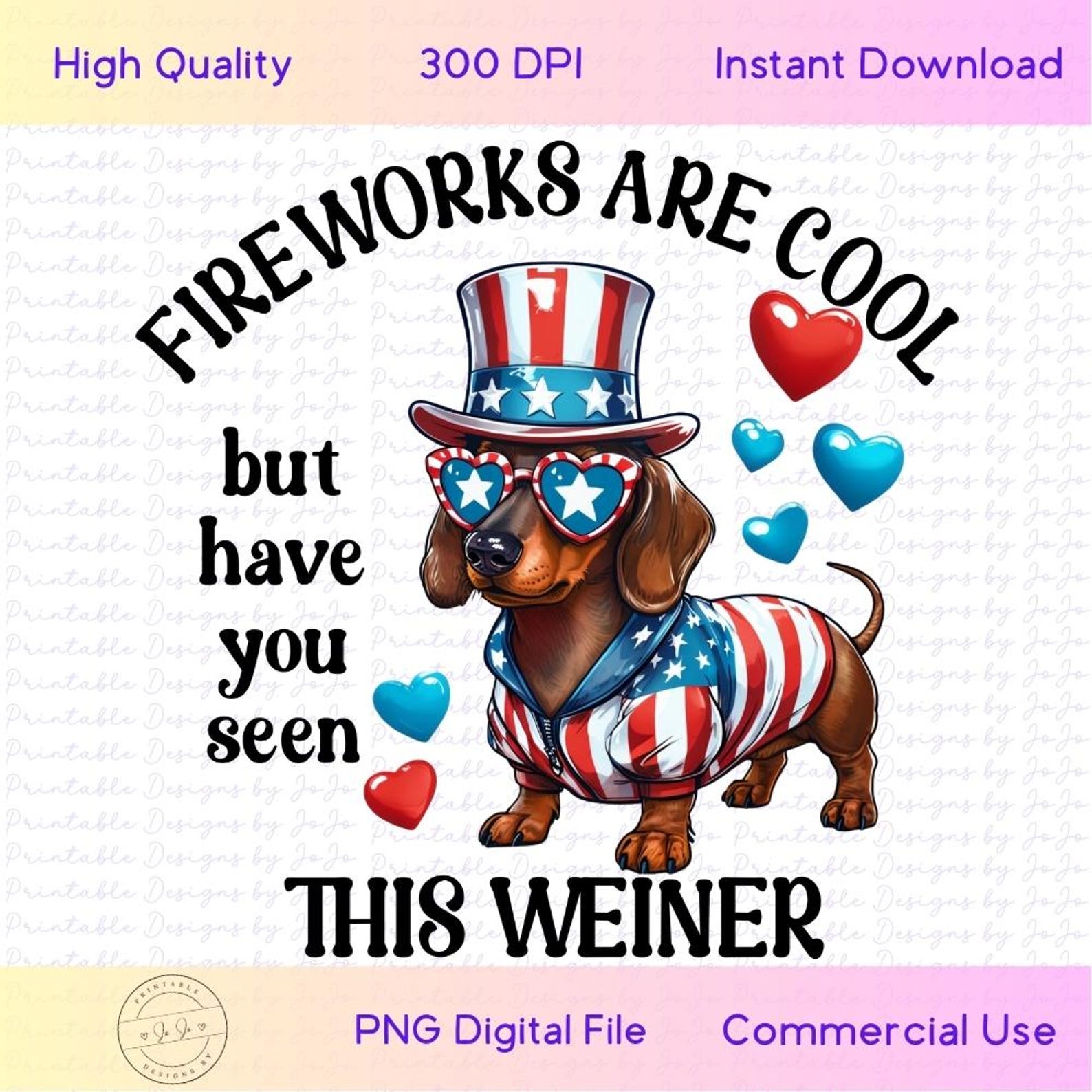4th of July Dachshund Patriotic PNG, Weiner Dog Mom Design (digital ...