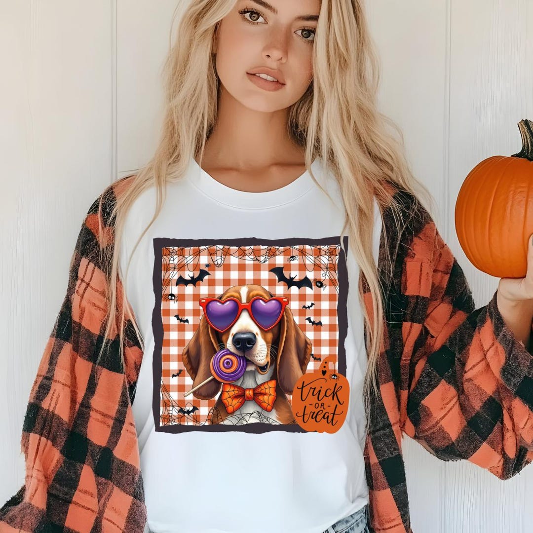 Halloween Basset Hound PNG, Spooky Fall Dog Clipart (digital Download ...