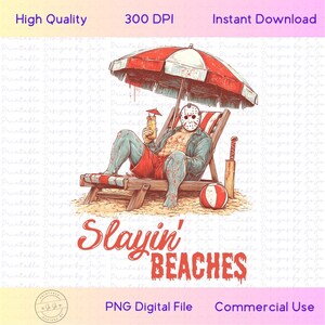 Creepy Summerween PNG: Horror Beach Zombie Clipart (digital Download - Etsy
