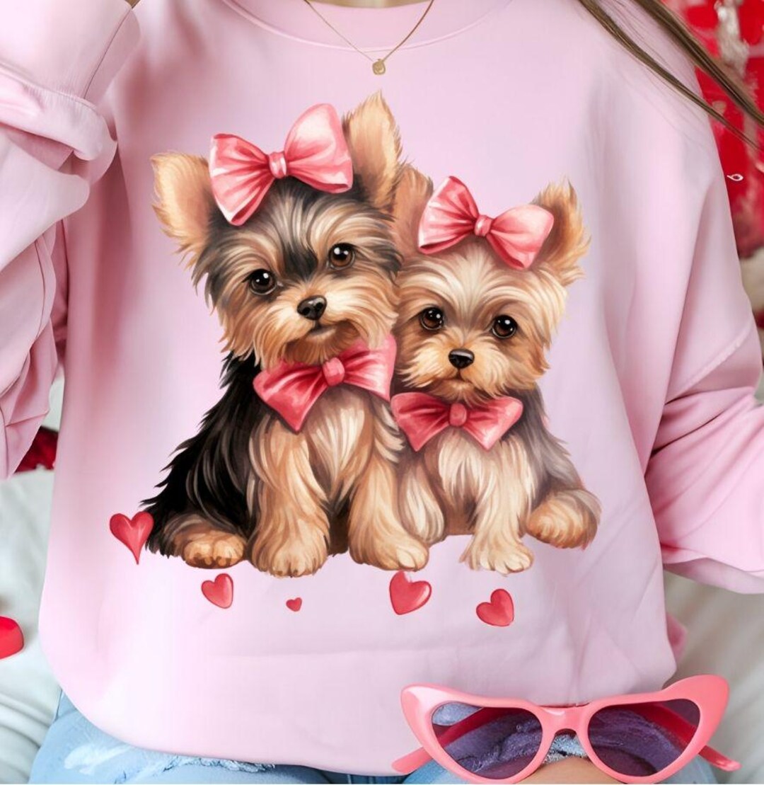 Valentine Yorkie Dogs PNG Clipart - Etsy Canada