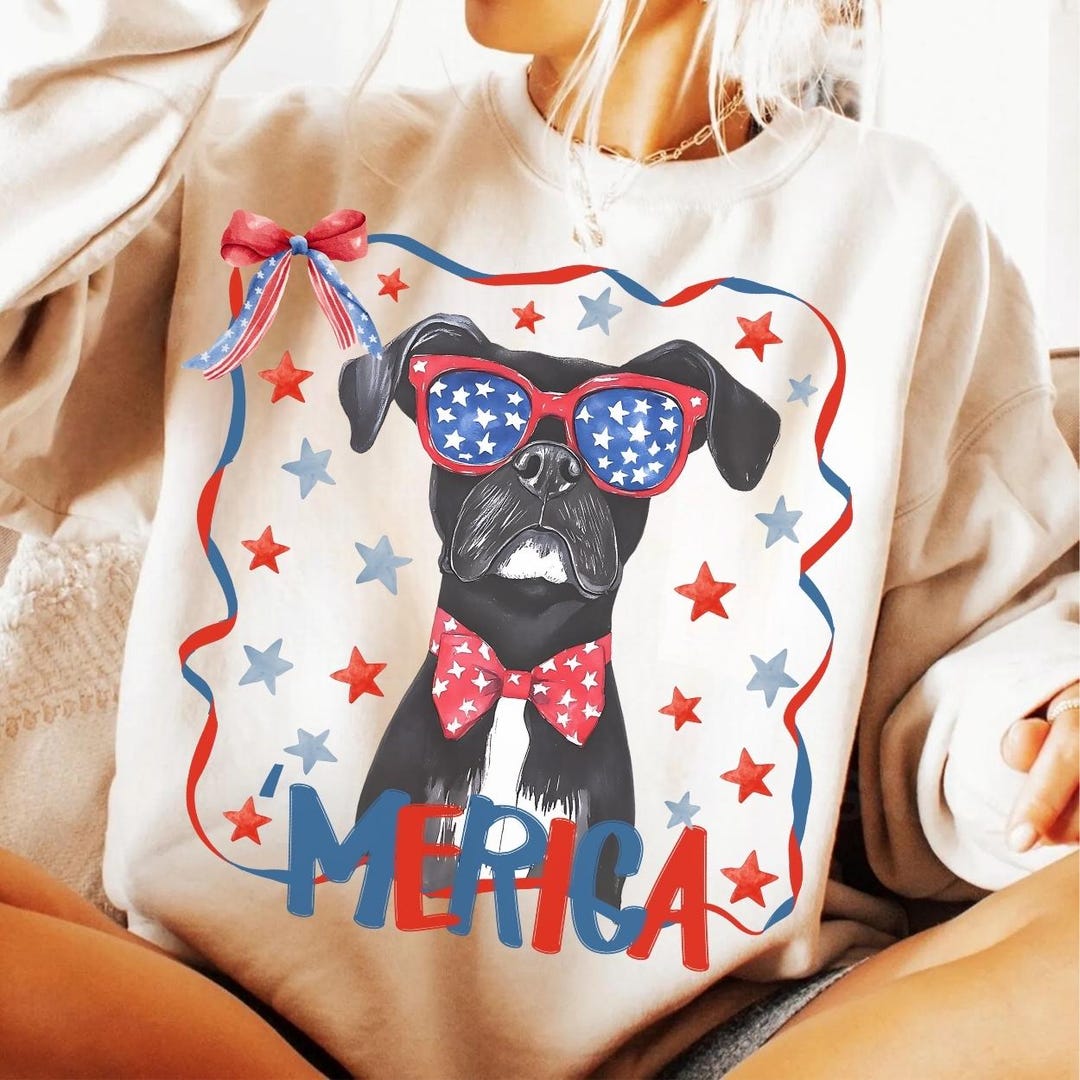 Patriotic Boxer Dog PNG Clipart, 4th of July USA (digital Download) - Etsy