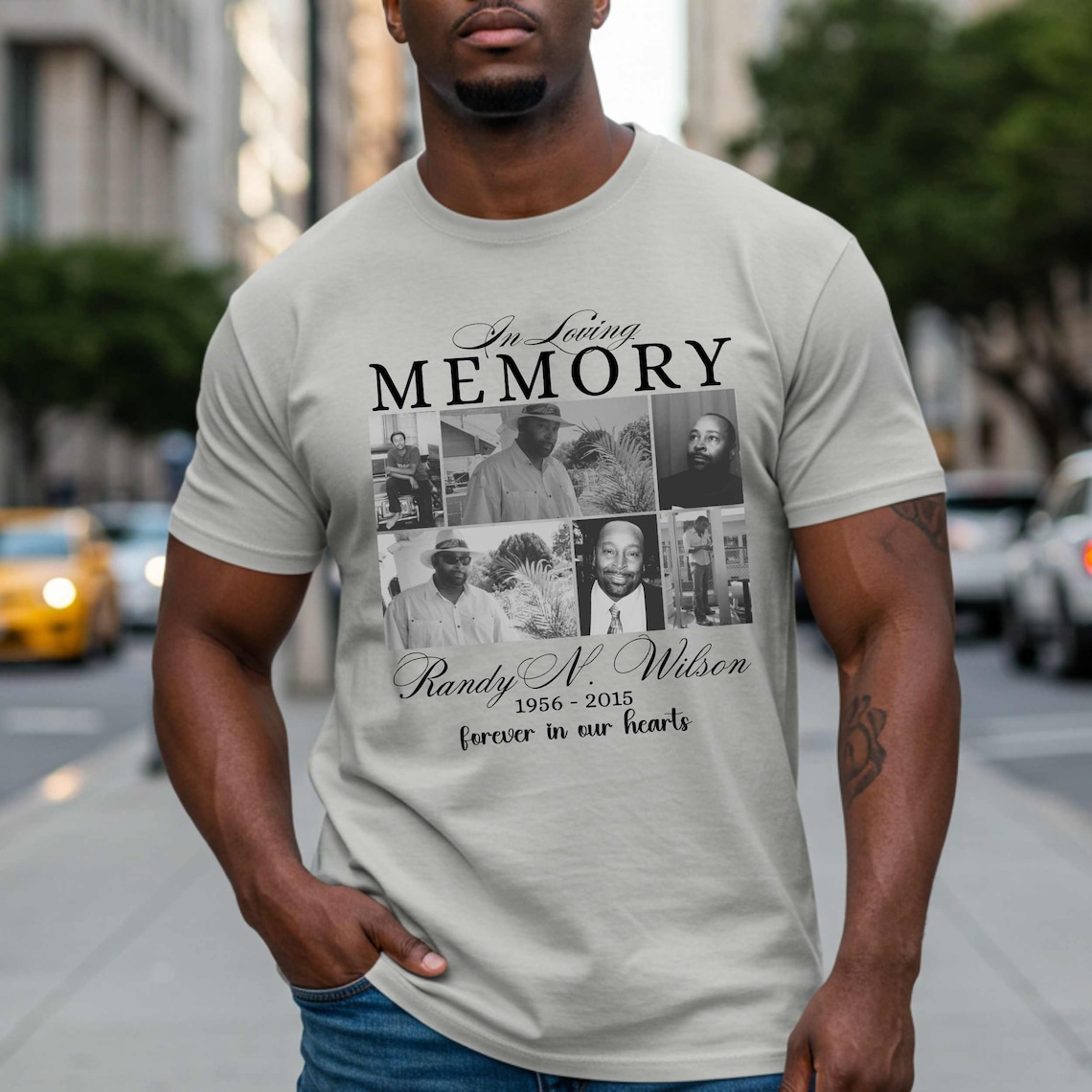 Custom in Loving Memory Shirt, Personalized Memorial Graphic Tee for ...