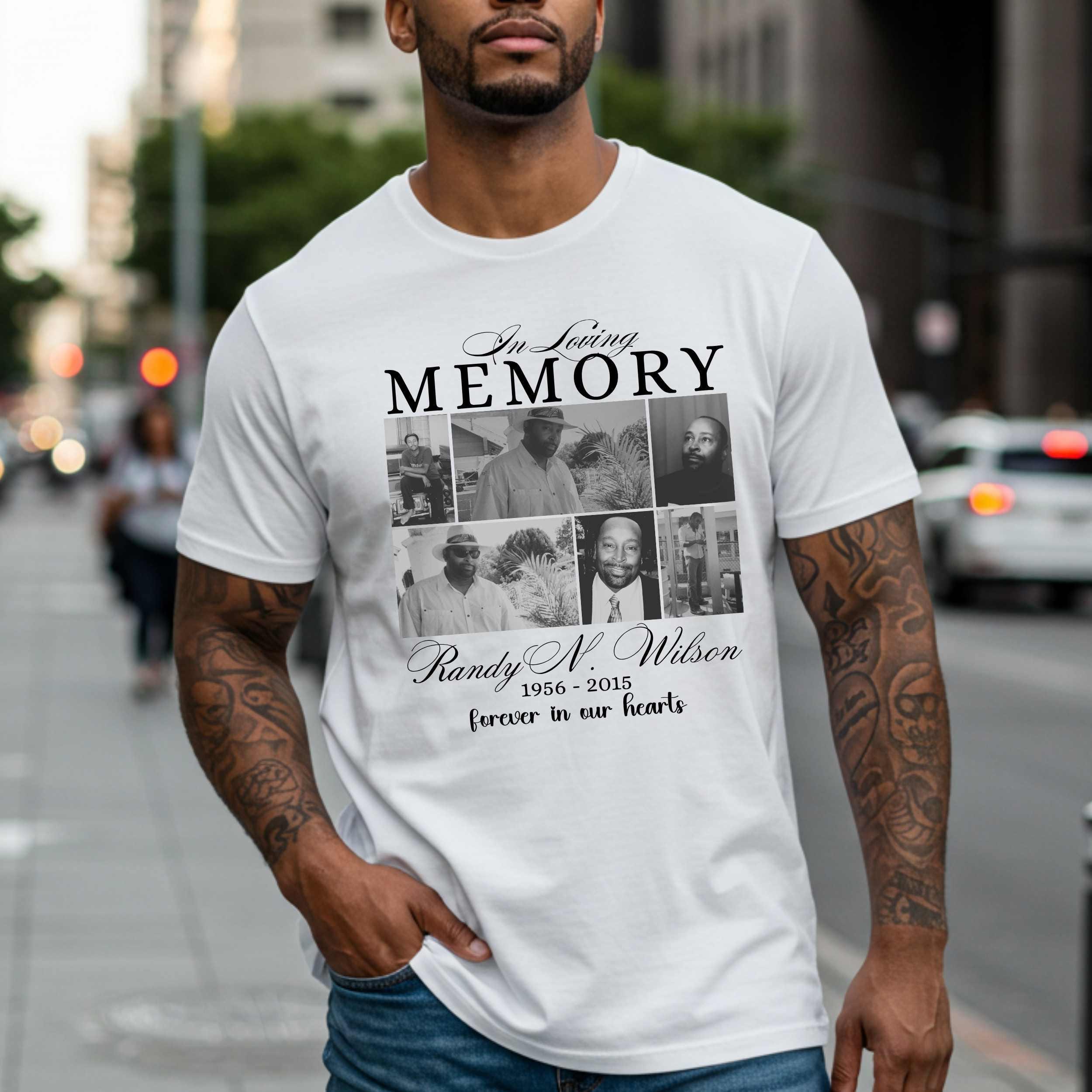 Custom in Loving Memory Shirt, Personalized Memorial Graphic Tee for ...